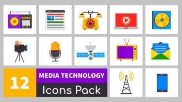 16 Animated Icons Pack For All Video Editing Software
